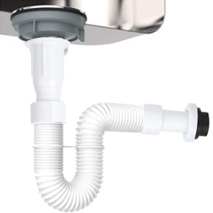 37Mm S Bend Water Down Drainer Kitchen Basin Water Drain Pipe Tube Odor ...