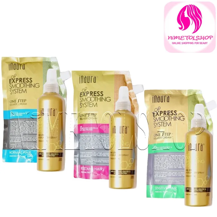 INAURA One Step Express Smoothing System 750gr Mini Obat Pelurus Rambut ...