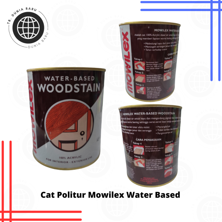 Cat Politur Plitur Kayu Mowilex Woodstain Air / Water Based 1 KG ...