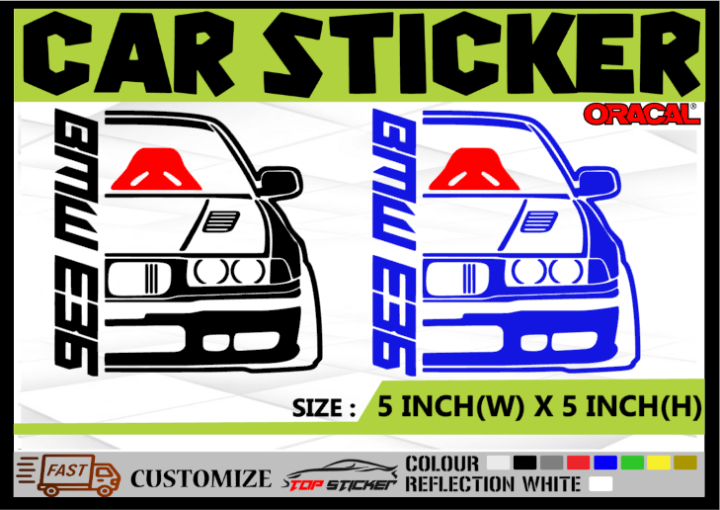 BMW E36 CAR STICKER KERETA STICKERS | Lazada