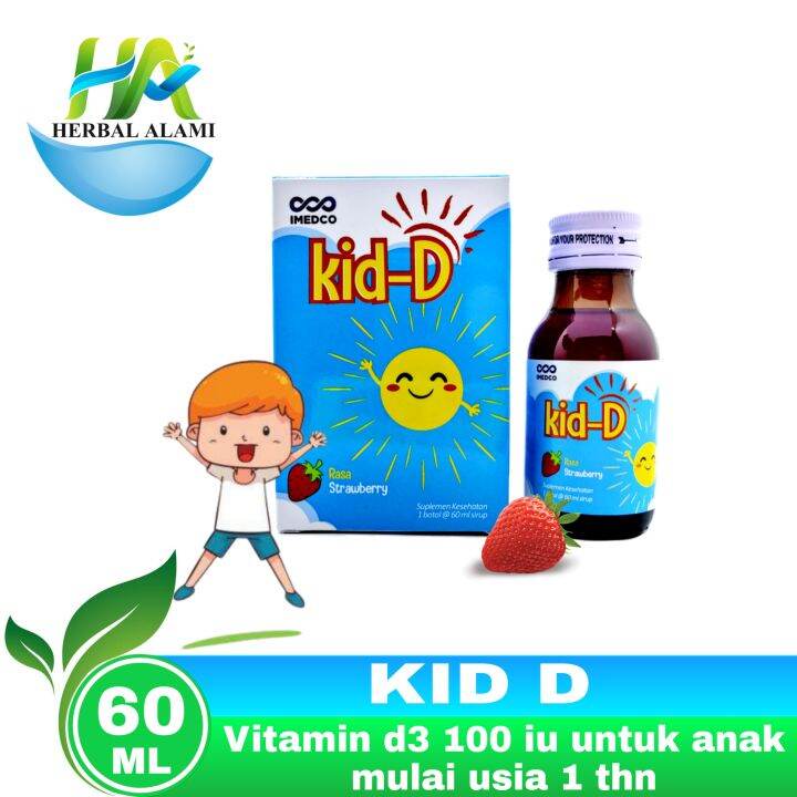 Kid D 400 IU Syrup 60 ml - Imedco Kid-D Vitamin D Untuk Anak | Lazada ...