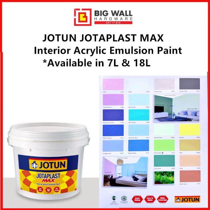JOTUN JOTAPLAST MAX 18L ~ P2 Interior Acrylic Emulsion Paint for Wall ...