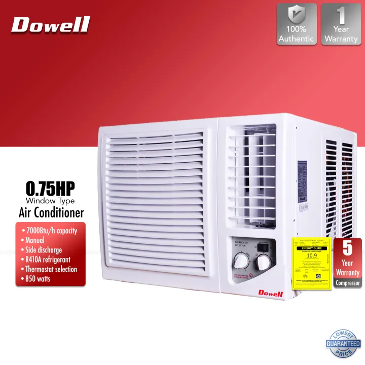 Dowell 0.75HP Window Type Air Conditioner ACW-750T | Lazada PH