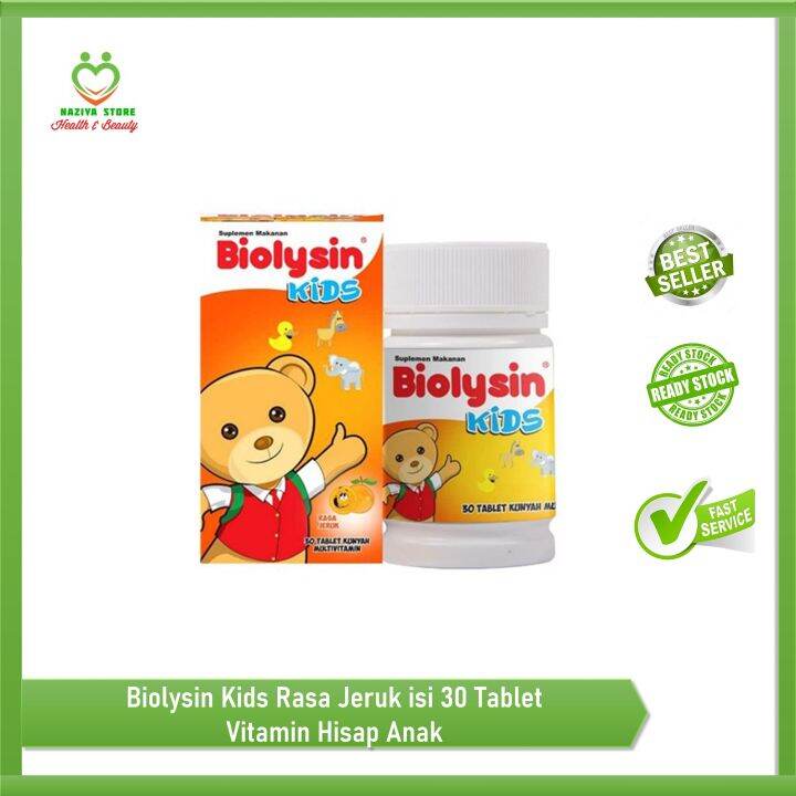 Biolysin Kids Jeruk / Multivitamin Anak-anak / Tablet Kunyah / Vitamin ...