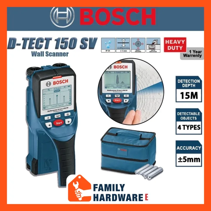 BOSCH Detector D-tect 150 SV 150MM Professional Wall Scanner / Detector ...