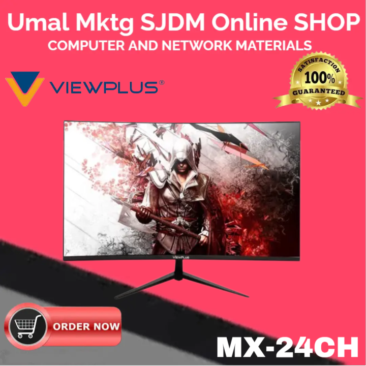 VIEWPLUS MX-24CH 165Hz 1ms FHD 1920x1080 VA 23.6" Curved Gaming Monitor ...