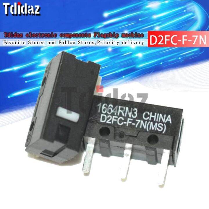 10ชิ้นสวิตช์ไมโครเมาส์ OMRON D2FC-F-7N ปุ่ม Fretting D2FC-E-7N D2FC ...