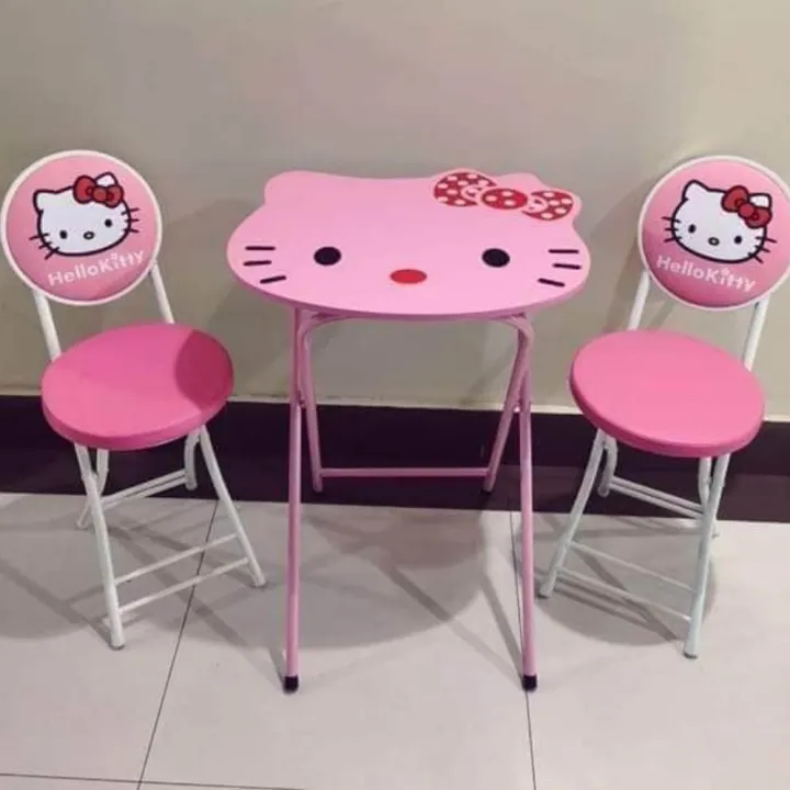 hello kitty table and 2 chairs set | Lazada PH