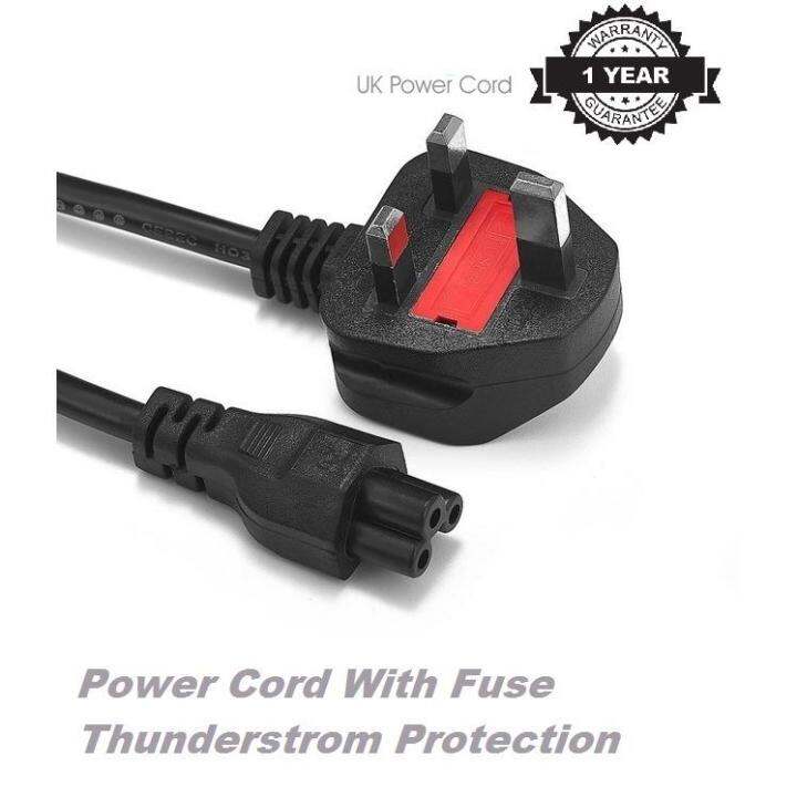Laptop 3 Pin UK Power Cord With Fuse 1Meter - Thunderstrom Protection ...