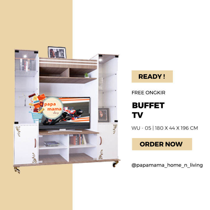 Buffet TV Murah - Lemari Hias cantik - Lemari Buffet Serbaguna WU 05 ...