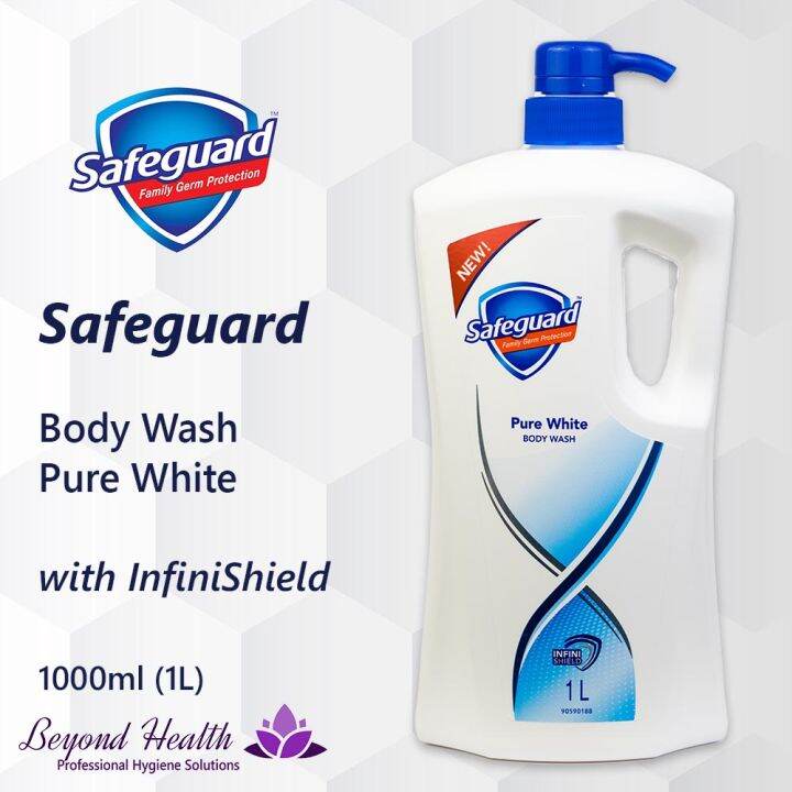 Safeguard Pure White Body Wash 1000ml with Infinishield Long Lasting ...