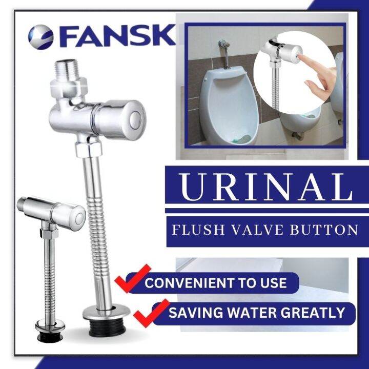 Push Urinal Flush Valve Hand Toilet Urinal Bathroom Push Button Toilet ...