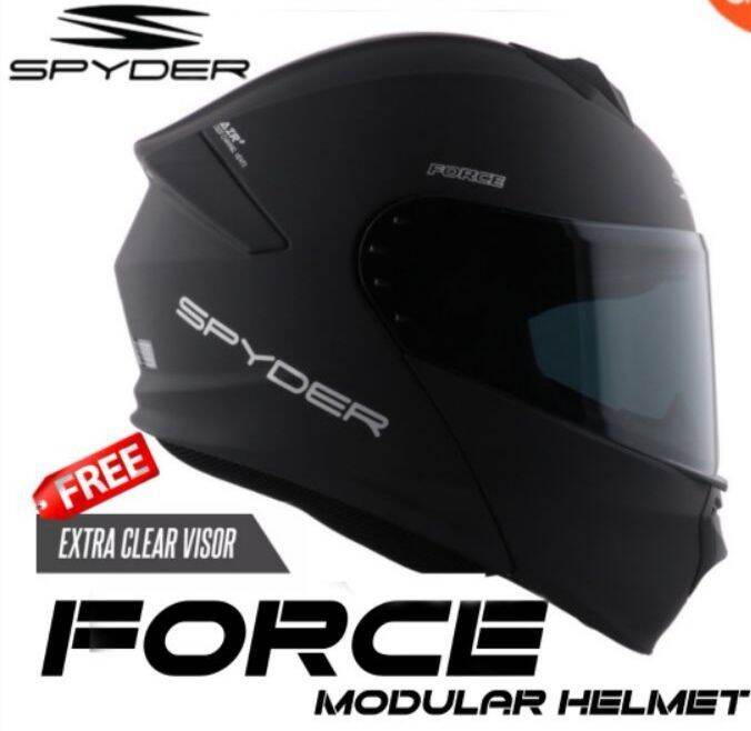SPYDER Force Modular Helmet + FREE Extra Clear Visor | Lazada PH