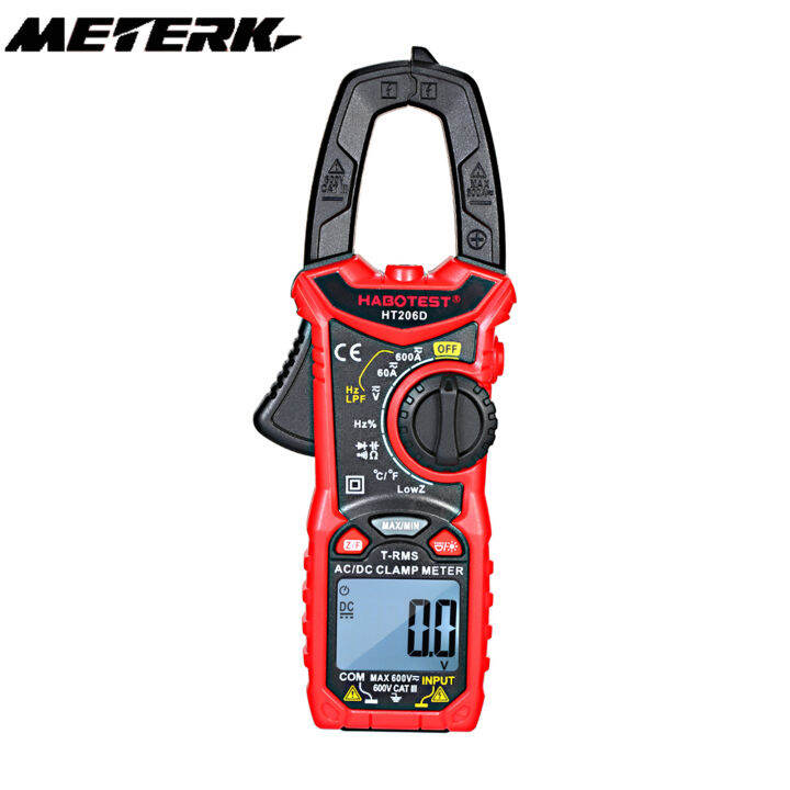 METERK AC/DC แคลมป์มิเตอร์ดิจิตอลสำหรับวัดแรงดันไฟฟ้า AC/DC,AC/DC ...