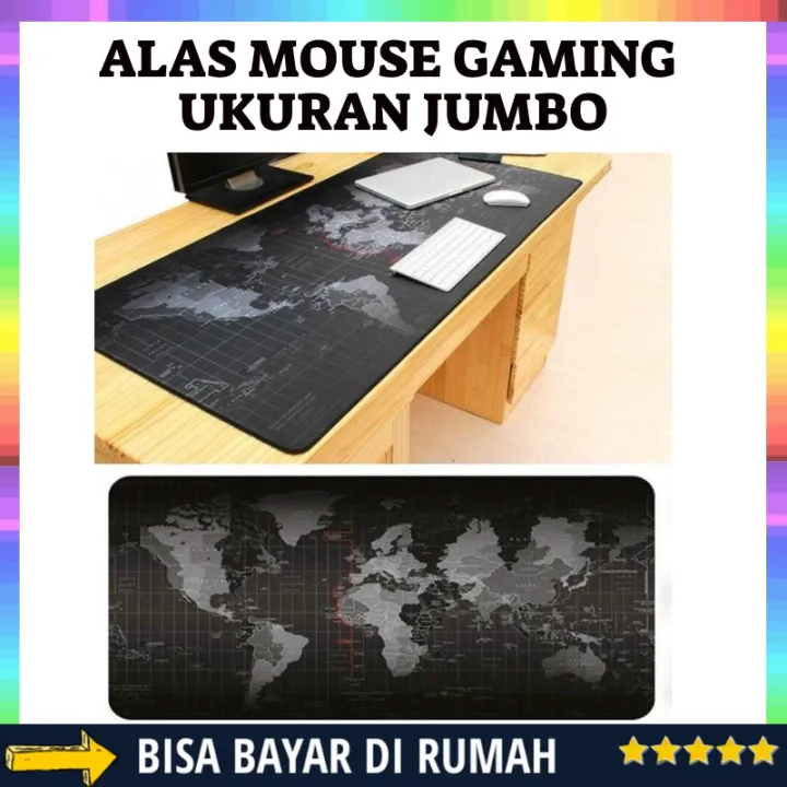 Taffware Gaming Mouse Pad XL Desk Mat Motif Peta Dunia - MP002 - Alas ...