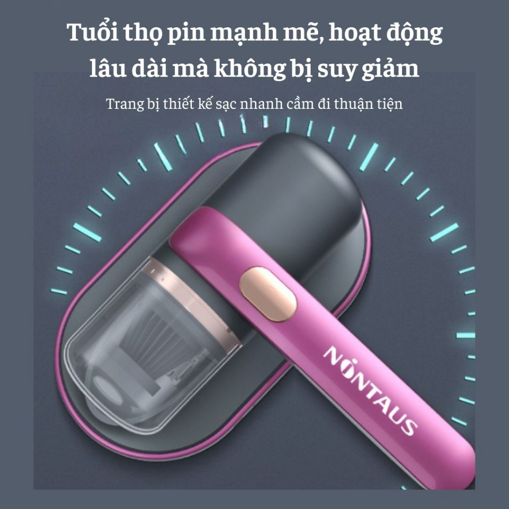 Máy Hút Bụi Giường Nệm NONTAUS Cầm Tay Không Dây Diệt Khuẩn UV, Tặng ...