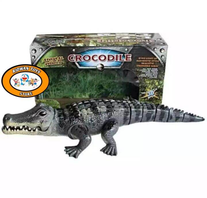 Mainan Buaya Crocodile 3D Pakai Baterai Bisa Jalan No. 1048/ Mainan ...