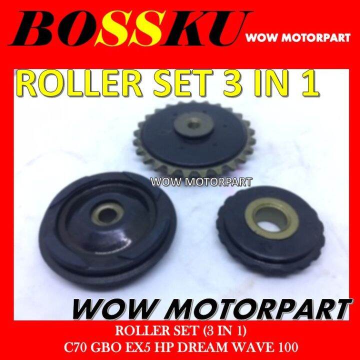 EAM WAVE 100 C70 GBO ROLLER EX5 TIMING ROLLER SET 3 IN 1 EX5 HP OIL ...