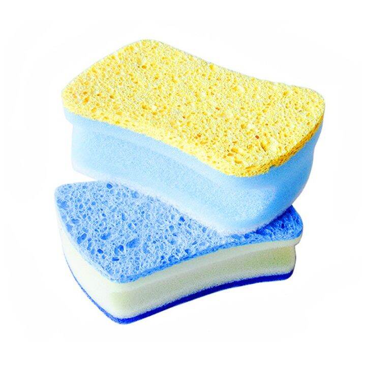 Three in one Magical Wood pulp Sponge Non-Scratch Scrub Sponges Cleans ...