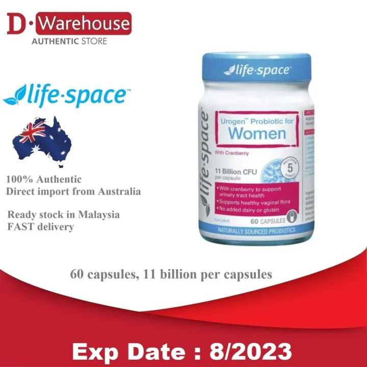 Hot ! LIFE SPACE Urogen Probiotic for Women 60 caps | Lazada
