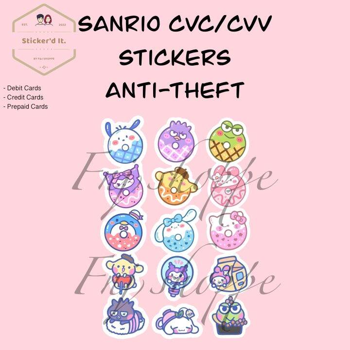SANRIO CVV/ CVC Stickers (Anti-Theft Stickers for ATM and Credit Cards ...