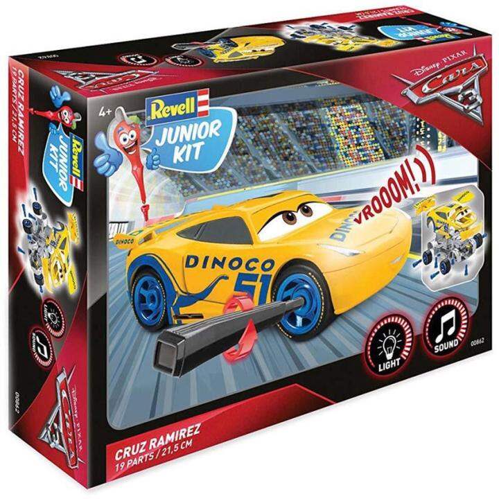 REVELL JUNIOR KIT 1:20 DISNEY CARS CRUZ RAMIREZ (YELLOW) LIGHT AND ...