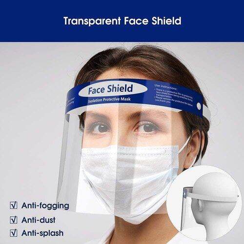 Face Shields Elastic Headband Safety ป้องกันใบหน้าจากละอองต่างๆ มี 2 ...