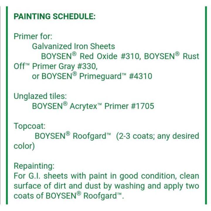 Roofgard B-2570 Spanish Red 4L Boysen Acrylic Gloss Roof Paint ...