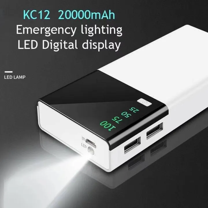 12 Power bank 20000mAh Quality Li-ion Battery Cell Led Display Dual ...