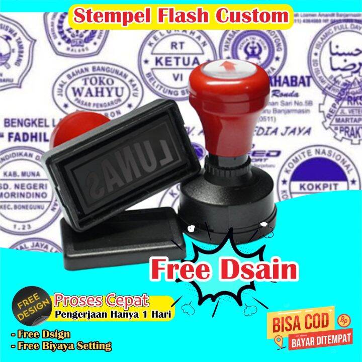 stempel flash otomatis custom free dsain stempel logo cap toko stempel alias stempel penilaian ...