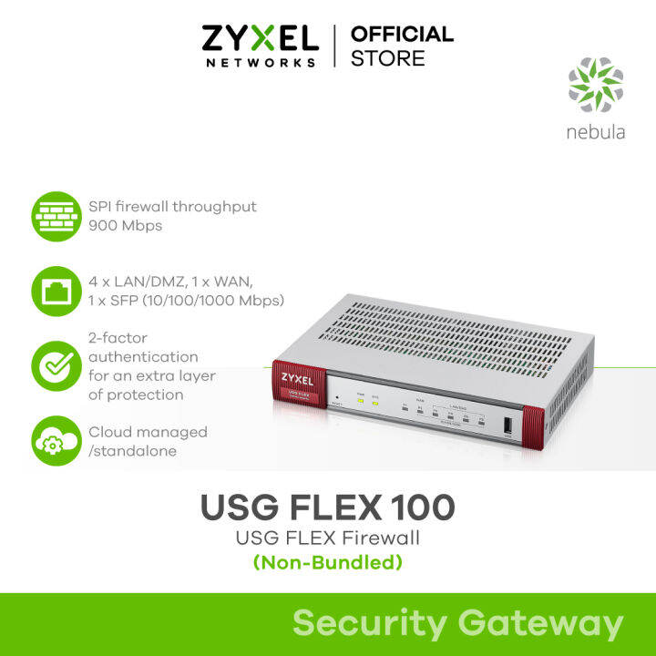 ZYXEL USG FLEX 100 Unified Security Gateway Firewall (Non-Bundle ...