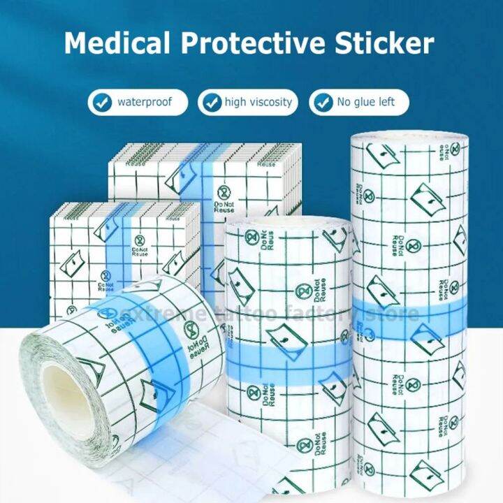 ABWGA Large Showering Tattoos Plaster Sticker Tape Dressing Bandages PU ...
