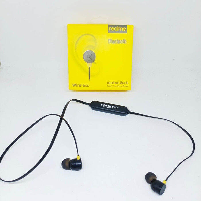 HEADSET BLUETOOTH WIRELESS REALME BUDS 2 RMA101 STEREO FEEL THE REAL ...