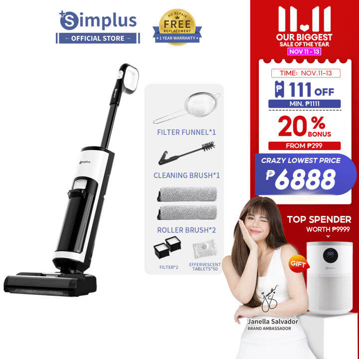 Simplus Wet & Dry Vacuum Cleaner Cordless Wireless Vacuum Cleaner 2 in ...