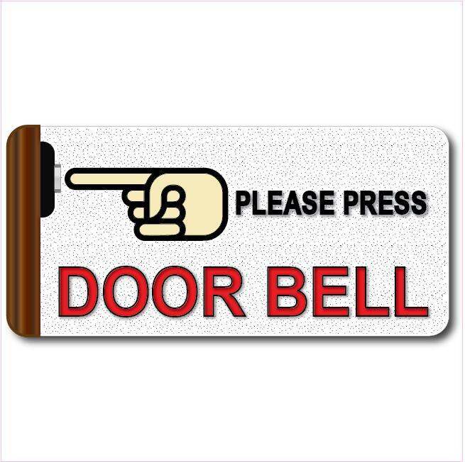 PLEASE PRESS DOOR BELL ACRYLIC SIGN BOARD 105X220MM. WE ACCEPT CUSTOM ...