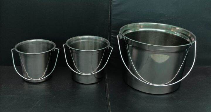555 Stainless Steel Ice Bucket with Thick Handle ( 14cm / 16cm ...