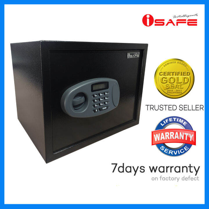 iSAFE SFLCD30BLK Electronic Digital Safe with LCD, override keys and ...