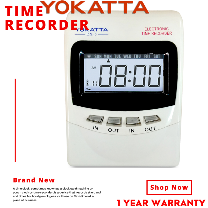 YOKATTA DX-5 Bundy Clock w/ Time Card, Time Recorder, Bundy Clock ...