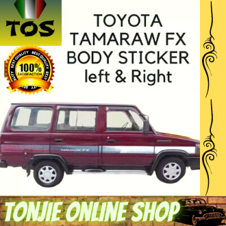 TOYOTA TAMARAW FX / BODY STICKER / LEFT AND RIGHT / DECALS / 004 ...