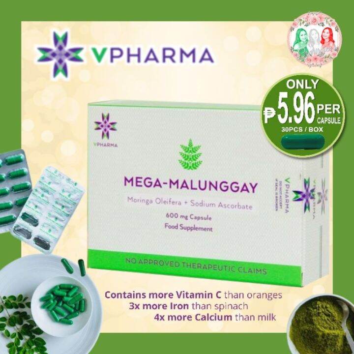 Mega Malunggay Breastfeeding Supplement (Moringa Oleifera Sodium ...