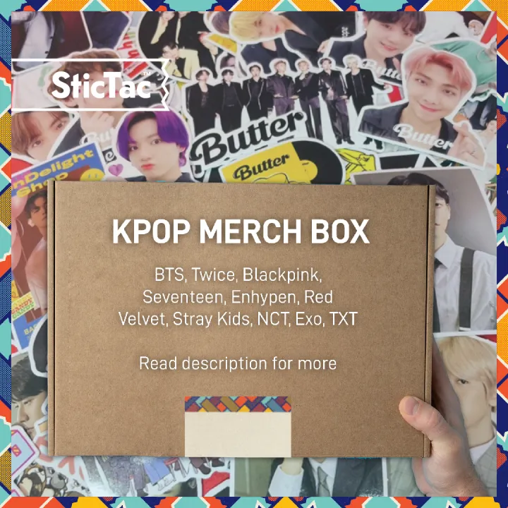 KPOP MERCHANDISE BOX - BTS TWICE BLACKPINK SEVENTEEN ENHYPEN RED VELVET ...