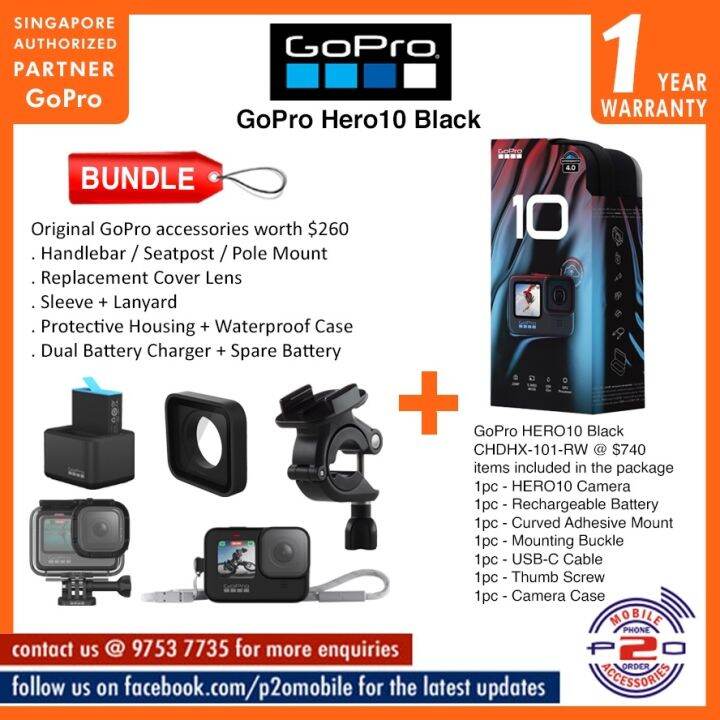 GoPro Hero10 Black (Hero 10 Black) Bundle worth 260 | Lazada PH