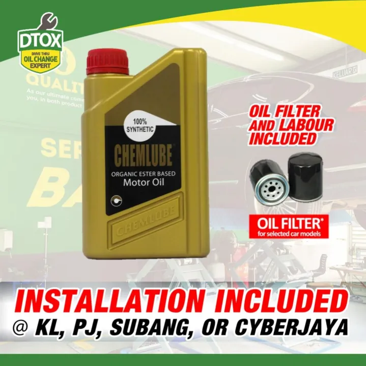 ENGINE OIL SERVICE PACKAGE with Chemlube Diester Fully Synthetic Engine ...