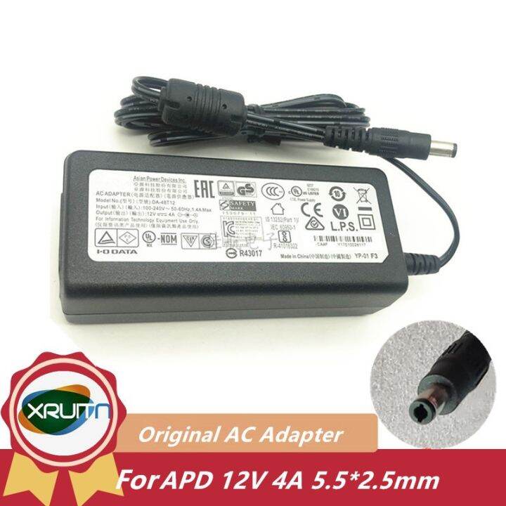Genuine Switching AC Adapter For Asian Power Devices APD 12V 4A 48W 5 ...