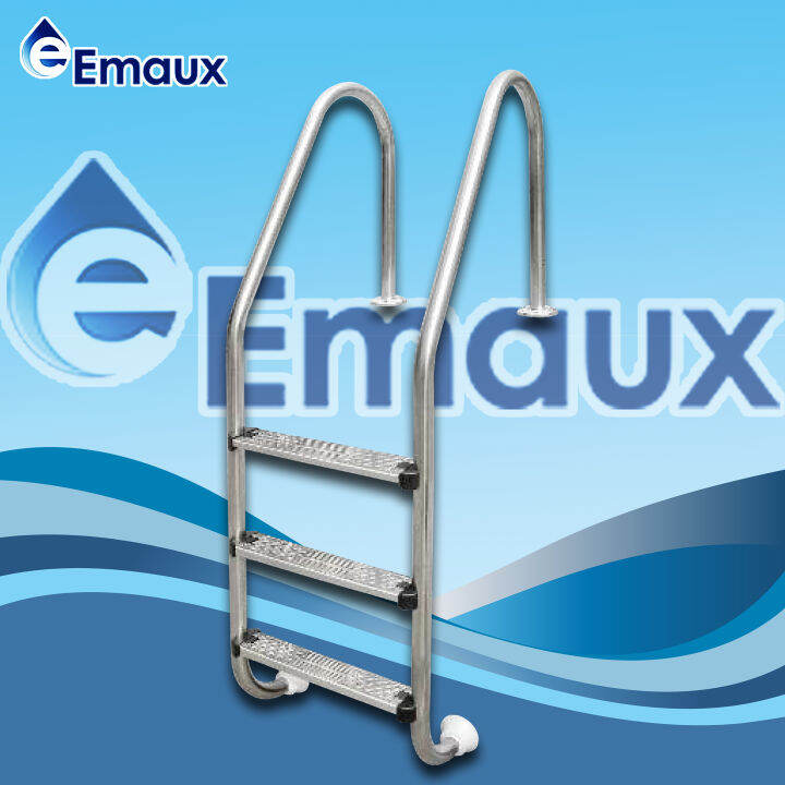EMAUX Pool Ladder 2 Step & 3 Step with S.S. steps (Flange Type) AISI ...