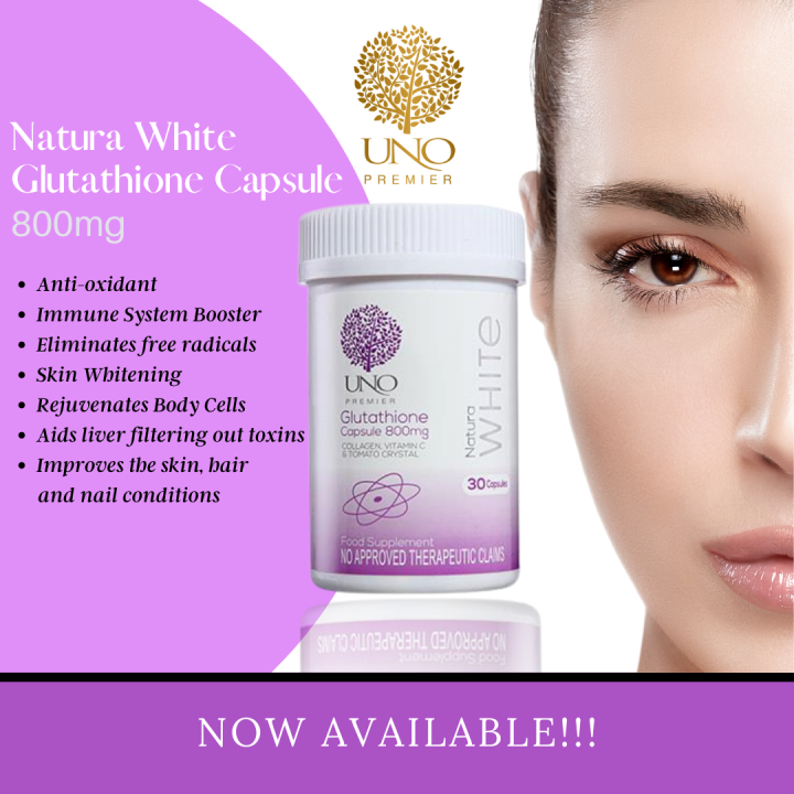 UNO New Glutathione Capsule 800mg Anti-oxidant Immune System Booster ...