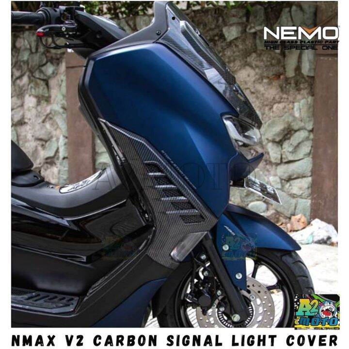 Nmax 2022 2020 2021 Signal Light Cover and Lower Panel Carbon Garnish ...