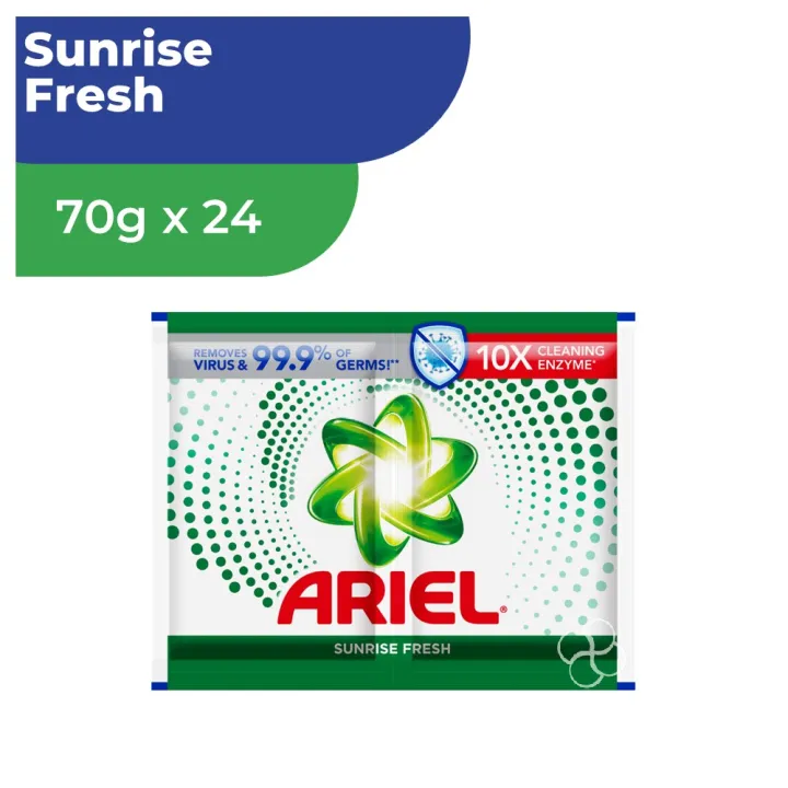 Ariel Sunrise Fresh Jumbo Powder Detergent 24 x 70g | Lazada PH