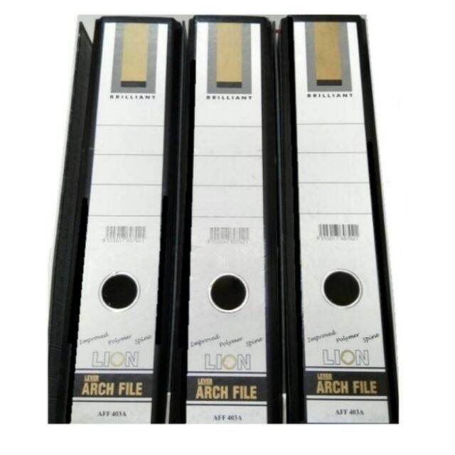 F4 Lion Lever Arch File Brilliant 3 Inch (F4) / Fail Kulit Keras 3 Inci ...