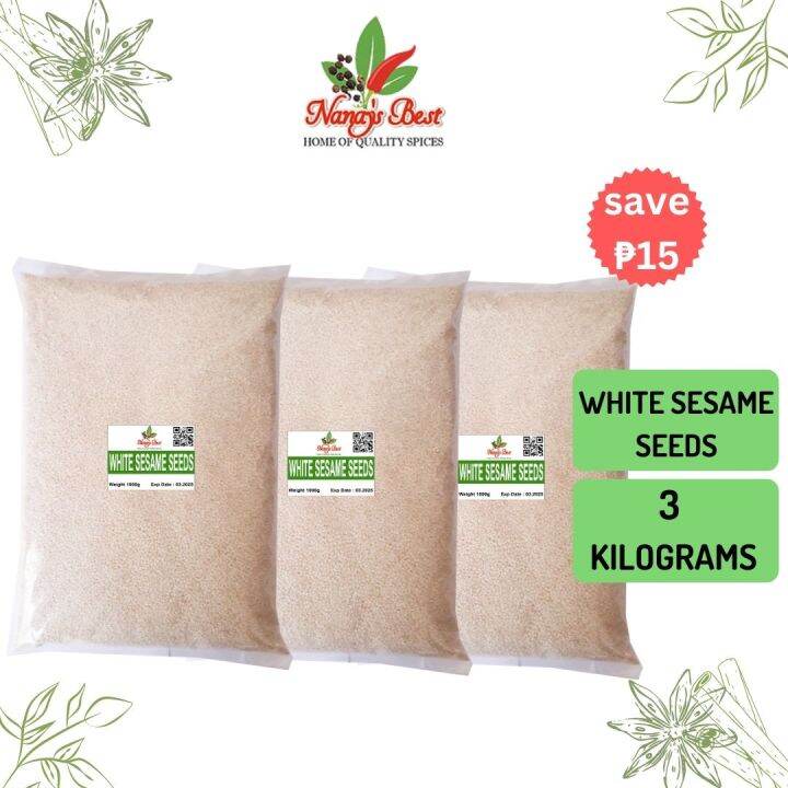 NanaysBest White Sesame Seeds 3 Kilo - 3000 grams | Lazada PH